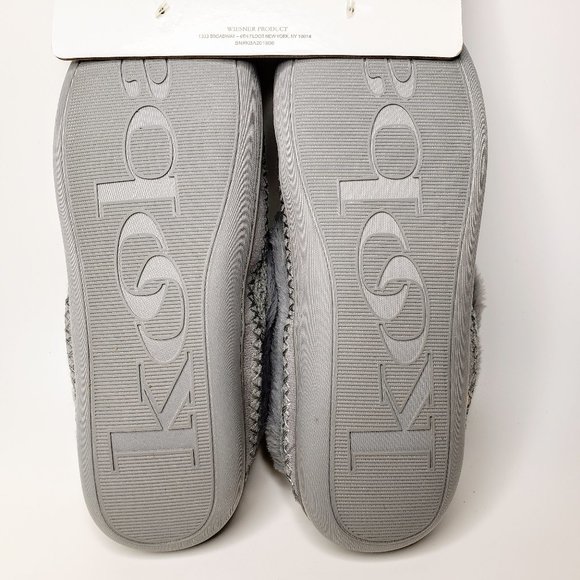 Kooba | Shoes | Kooba Faux Fur Ankle Grey Knit Top Slippers New | Poshmark